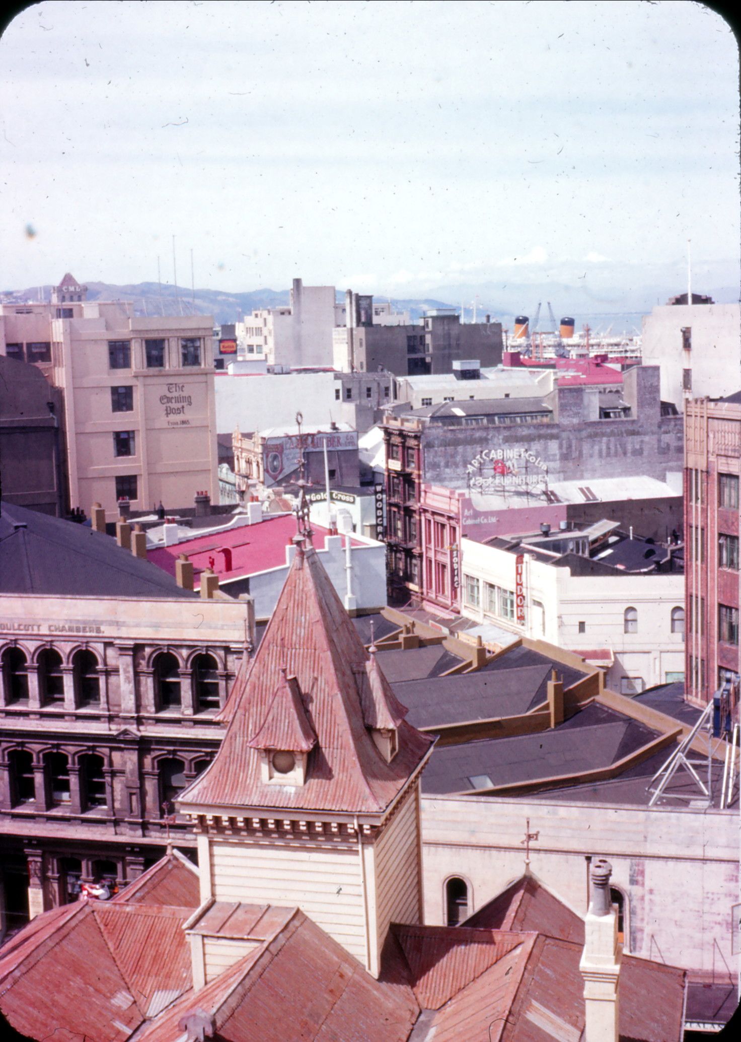 Spot the difference: Wellington city rooftops, 1959